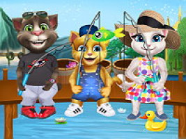 Cats Go Fishing | Free Online Dress Up Games | Minigames